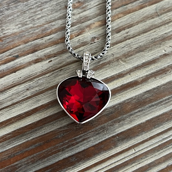 Swarovski | Jewelry | Swarovski Crystal Red Heart Pendant Beautiful ...